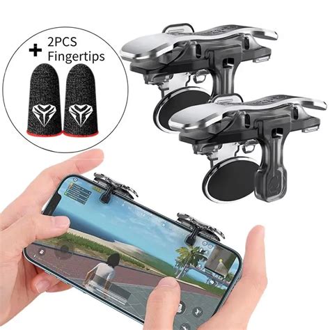1pair Game Trigger For Pubg Mobile Phone Controller Gamepad Joystick Shooting L1 R1 Key Button
