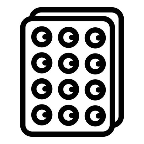 Medicine Pack Pills Icon Outline Style 15667157 Vector Art At Vecteezy