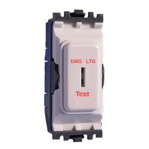 MK Electric Grid Plus White 20A Double Pole Emergency Lighting Secret Key Switch Module Marked