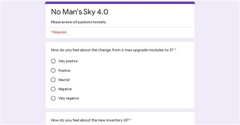 Nms Update 4 0 Survey R Nomansskythegame