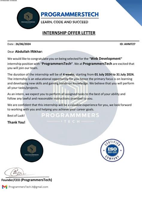 Abdullah Jutt On Linkedin Fullstackdevelopment Internshipjourney Programmerstech