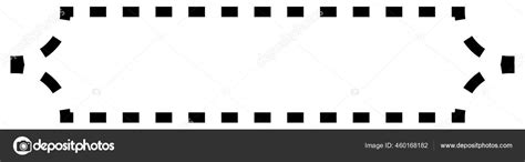 Dashed Line Border Frame Vector Illustration Element Stock Vector By Vectorguy 460168182