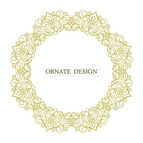 Round Decorative Frame Elegant Element For Design Template Stock Vector Illustration Of Frame