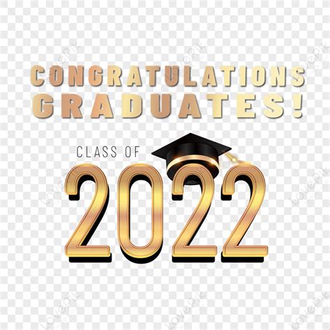 2022 졸업 Phd 모자 졸업반 2022 졸업 모자반 졸업 축하 글리터 골드 스테레오금색졸업 증서 Png 일러스트 무료