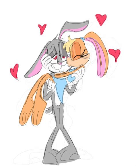Bugs Bunny Og Lola Kyssing Tegninger