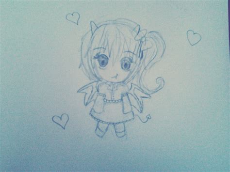 Little Chibi Devil Girl Drawing By Ssssss2000 Dragoart