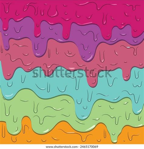 Drip Pattern Clothing Branding Graphic Deesign Stock Illustration
