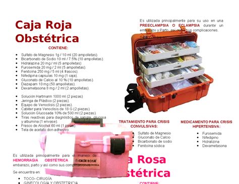 Caja Obstetrica Caja Rosa Obstétrica Caja Roja Obstétrica Es