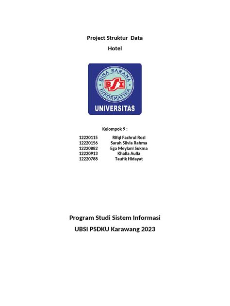 Project Struktur Data Pdf