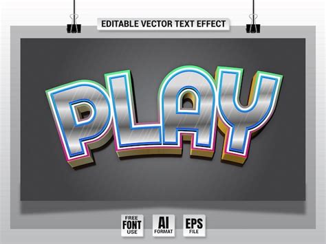 Premium Vector Play Gaming Text Effect Editable Text Effect