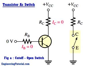 Transistor As A Switch Working Principle Engineering Tutorial