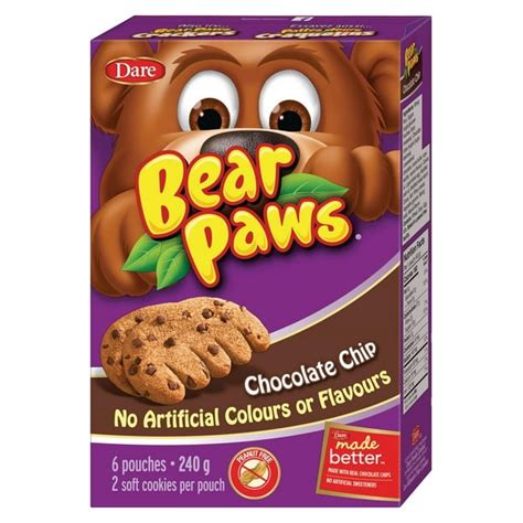 Bear Paws Chocolate Chip Cookies Dare 240 G Walmartca