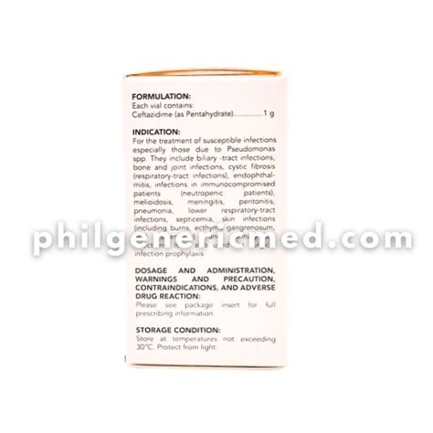 Ceftazidime Fortzid 1g Vial 1s Philippine Generic Medicines