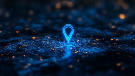 An Electronic Map With Bright Location Pins Highlighting Futuristic