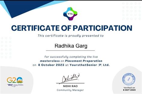 Radhika Garg On Linkedin Placementcourse Certified