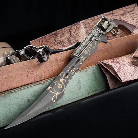 Otherworld Steampunk Gun Blade Sword With Nylon Shoulder Sheath Hero