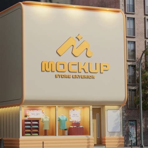 Premium Psd Store Exterior Mockup Design