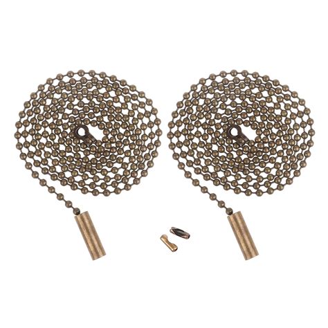 2pcs Convenient Ceiling Fan Light Pull Chain Extension Pull Chain String Extension With