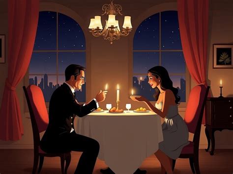 Vector Casal Rom Ntico Vetor Premium