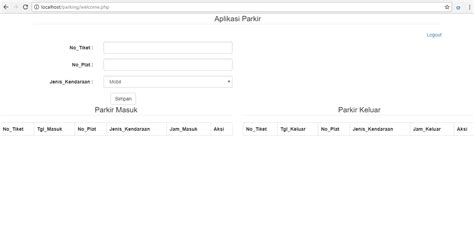 Program Parkir Dengan Php Awlana