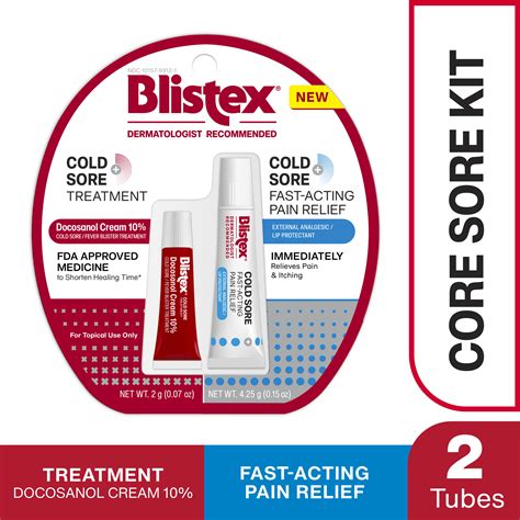 Blistex Cold Sore Kit Cold Sore Fever Blister Docosanol Cream