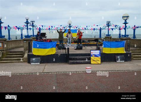 Llandudno Uk Apr 10 2022 The Bandstand On Llandudno Promenade Is