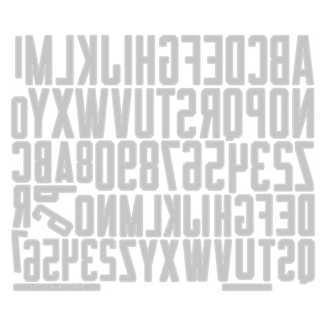 Sizzix Tim Holtz Thinlits Die Set 73pk Alphanumeric Theory