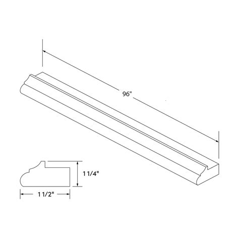 Light Rail Rounded Molding White Recessed Craft Cabinetry Lrm8