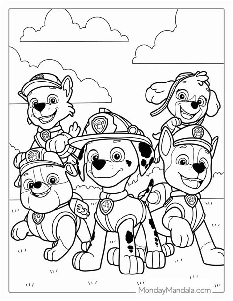 58 Paw Patrol Coloring Pages Free Pdf Printables Marshall De Paw