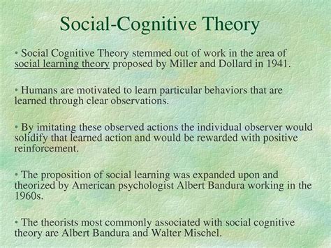 How Was The Social Cognitive Theory Used To Explain Differences