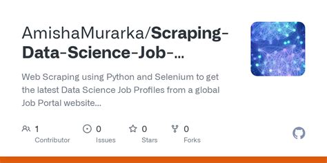 Github Amishamurarkascraping Data Science Job Profiles From Monster Web Scraping Using