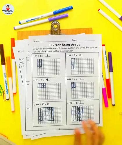 Division Using Arrays By The Joy In Teaching Teachers Pay Teachers