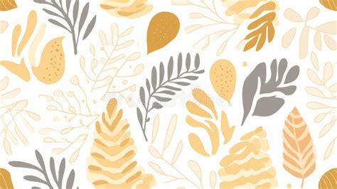 Abstract Nature Art Leaf Collage Shape Seamless Pattern Trendy Contemporary Cutout Background