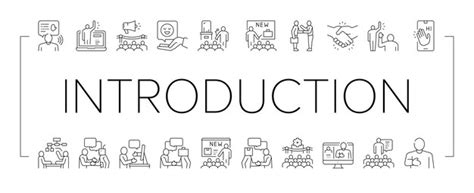 Premium Vector Introduction Speech Collection Icons Set Vector