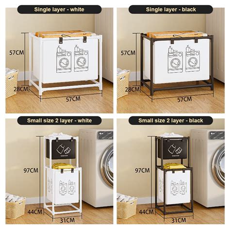 Multi Use Laundry Storage Basket Heavy Duty Foldable Hamper And Shelf