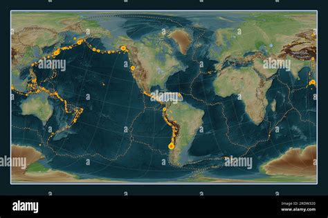 Caribbean Tectonic Plate On The Wiki Style Elevation Map In The Patterson Cylindrical Oblique