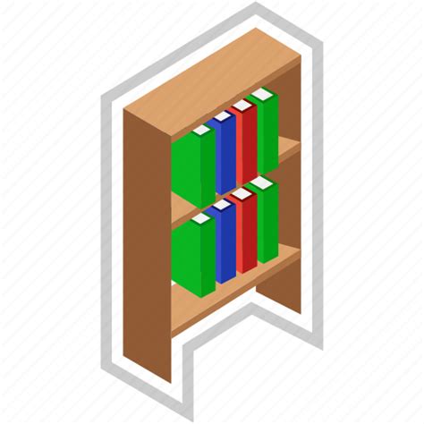 Book Shelf School Library Textbook Storage Classroom Icon
