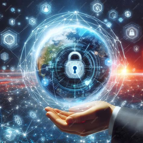 Premium Photo Hyper Realistic Space Network Security Concept Security