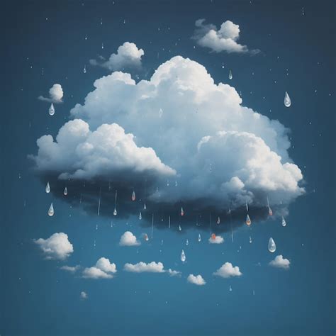 premium ai image vector realistic clouds with falling rain