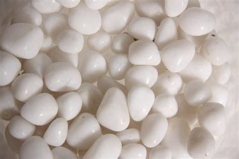 5kg White Polished Pebbles For Aquarium Shiny Marble Stone Pebbles