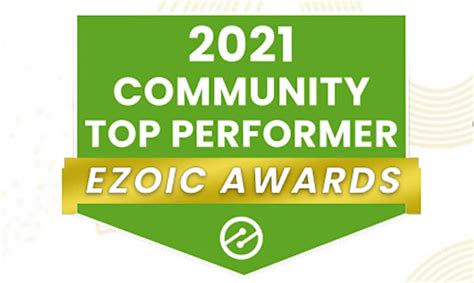 ezoic community top performer award winner announced skipblast
