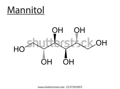 Chemical Molecular Structure Mannitol Sweetener Eps Stock Vector Royalty Free 2137201893