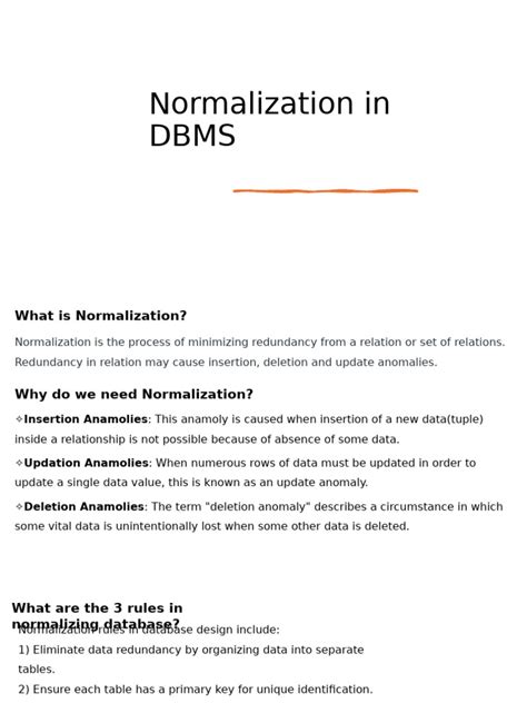 Understanding Database Normalization Pdf Databases Information