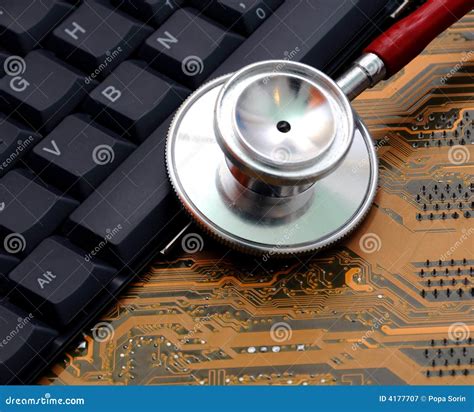 Stethoscope And Circuit Board Stock Image Image Of Circuits Data 4177707