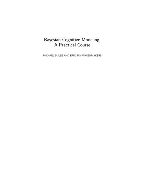 bayesian cognitive modeling a practical course uci webfiles