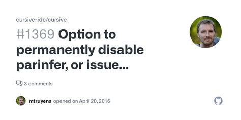 Option To Permanently Disable Parinfer Or Issue Warning · Issue 1369
