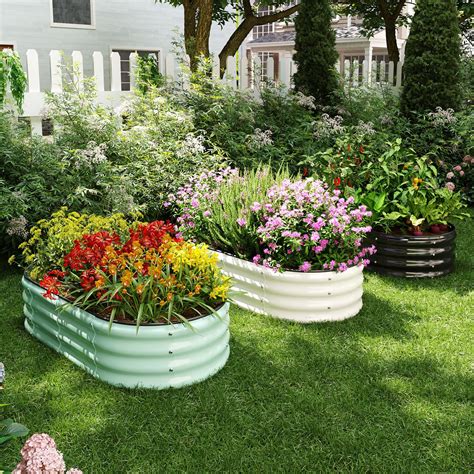 Round Galvanized Metal Planters Rustic Round Galvanized Ribbed Metal 2