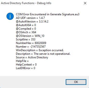 Active Directory UDF Help Support III Page 34 AutoIt General