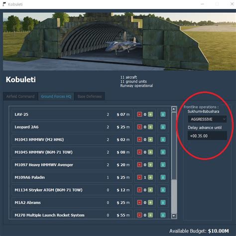 Allow Player To Delay Start Of Friendly Ground Forces Advance On Front