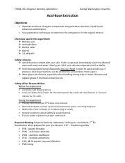 Organic Chemistry Lab Acid Base Extraction For Compound Course Hero